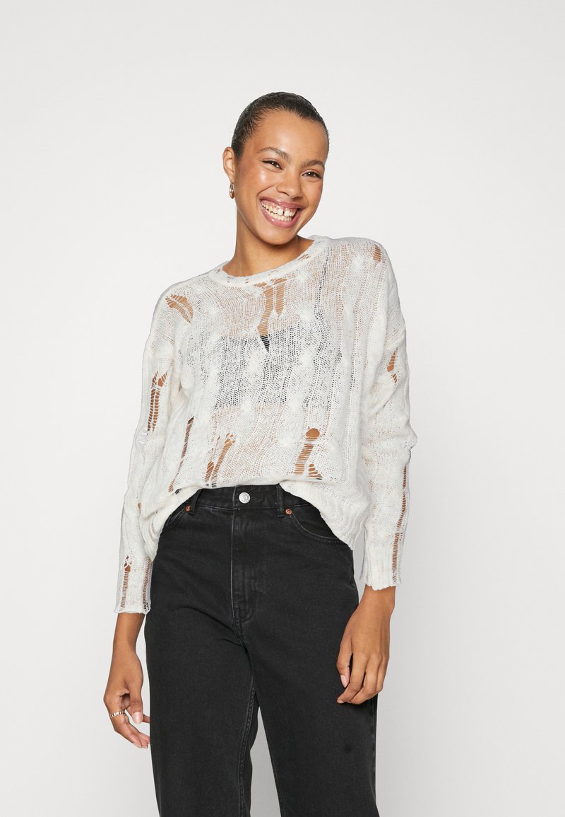 BDG Urban Outfitters Strickpullover - cream/offwhite - Zalando.ch