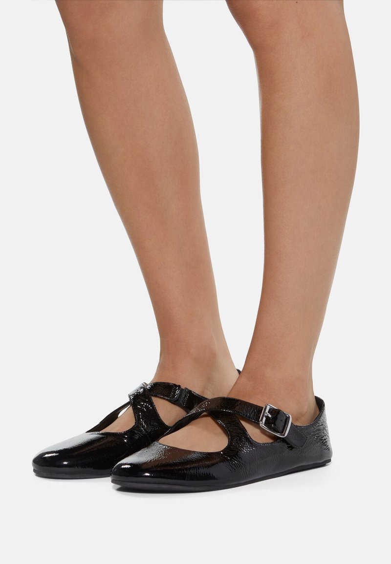 ALDO AMBERIA - Ankle strap ballet pumps - black - Zalando.ie
