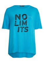 Yours Clothing NO LIMITS SLOGAN - T-Shirt print - Blue/blau - Zalando.de