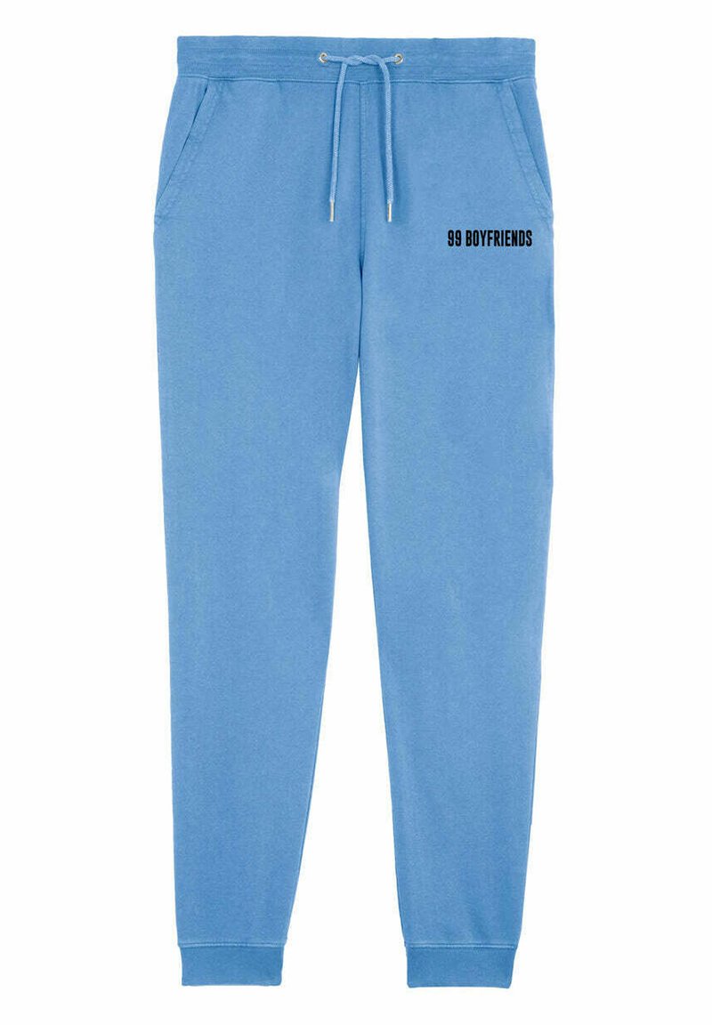 Mira Paris FRIENDS EMBROIDERY - Tracksuit bottoms - blue - Zalando.ie