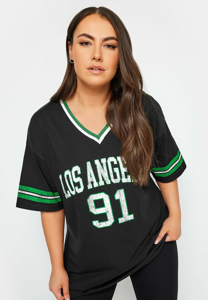 Yours Clothing VARSITY - T-shirt z nadrukiem/antracytowy - Zalando.pl