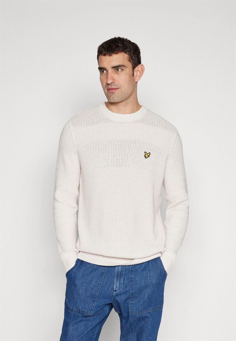 Lyle & Scott STRIPE CREW NECK JUMPER - Jersey de punto - light mist ...