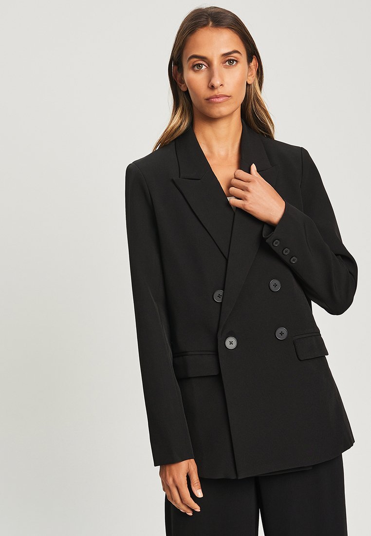 WILLA FINN - Pitkä takki - black/musta - Zalando.fi