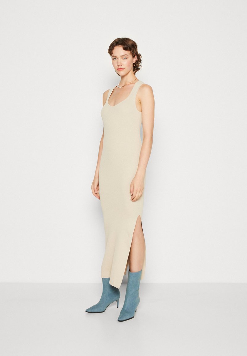 NA-KD LILLIE GRACE SIDE SLIT DRESS - Robe longue - light beige/beige ...