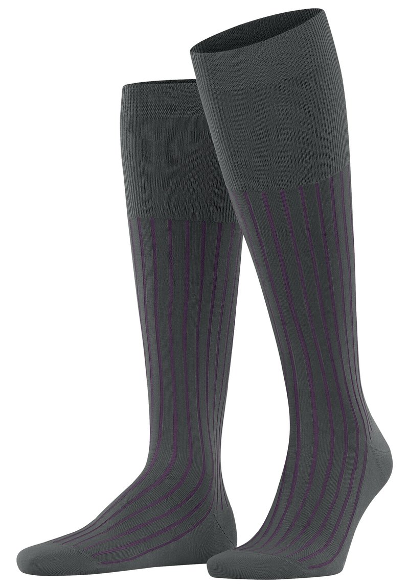 FALKE SHADOW BUSINESS - Chaussettes hautes - gunmetal/noir - ZALANDO.FR