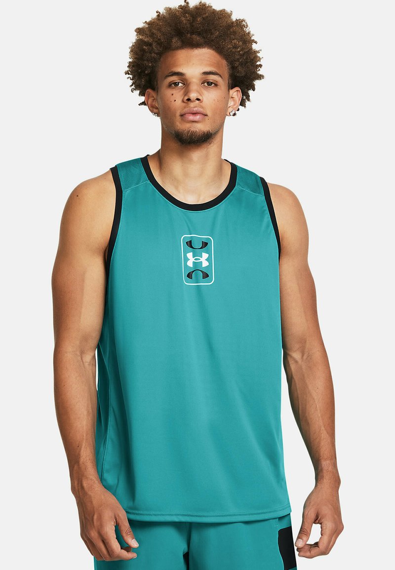 Under Armour HOOPS PERFORMANCE TANK - Top - circuit teal / black ...