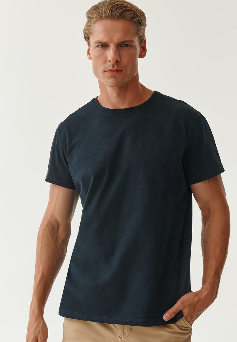 TATUUM MILIN - Basic T-shirt - dark navy/mottled dark blue - Zalando
