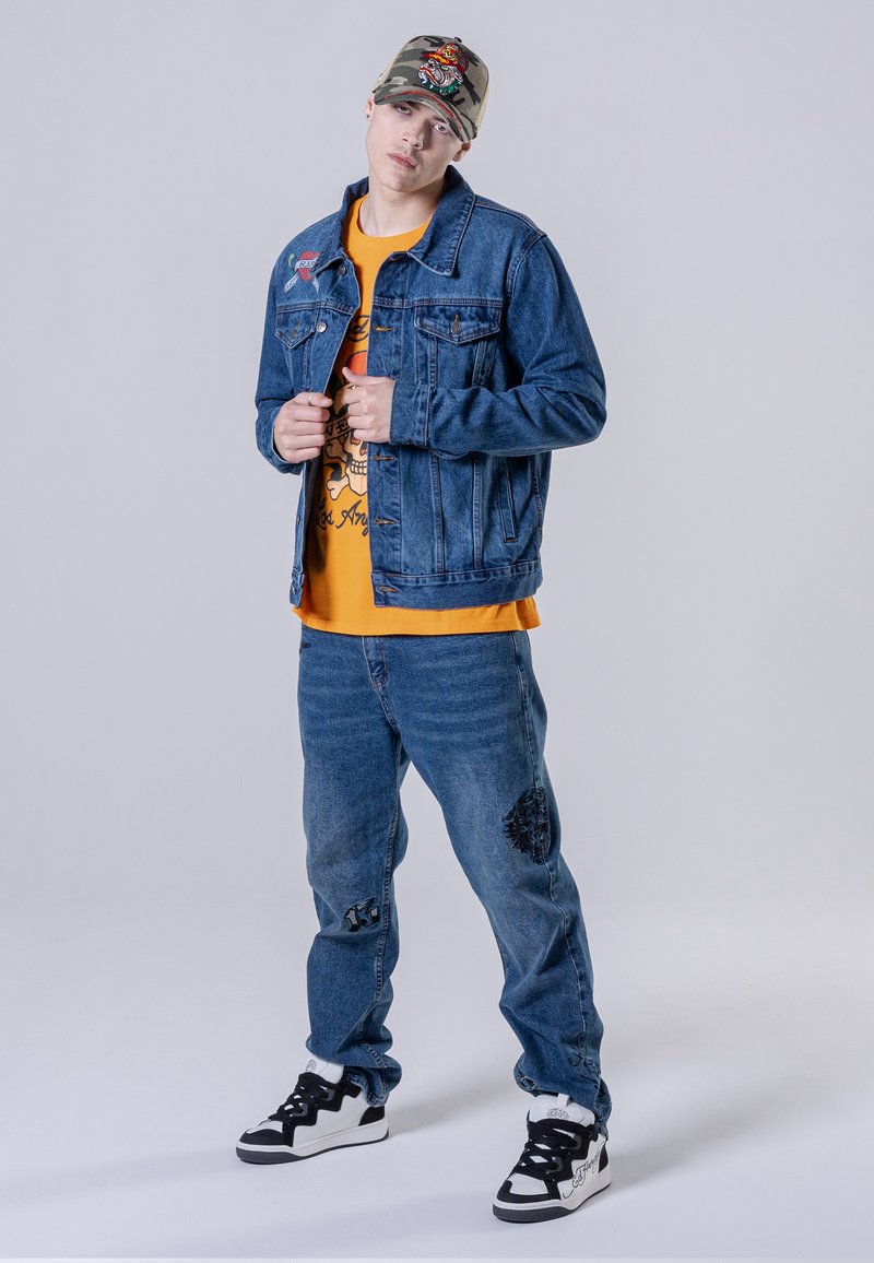 Ed Hardy LOVE-RUNS WILD - Denim jacket - indigo/blue denim - Zalando.ie