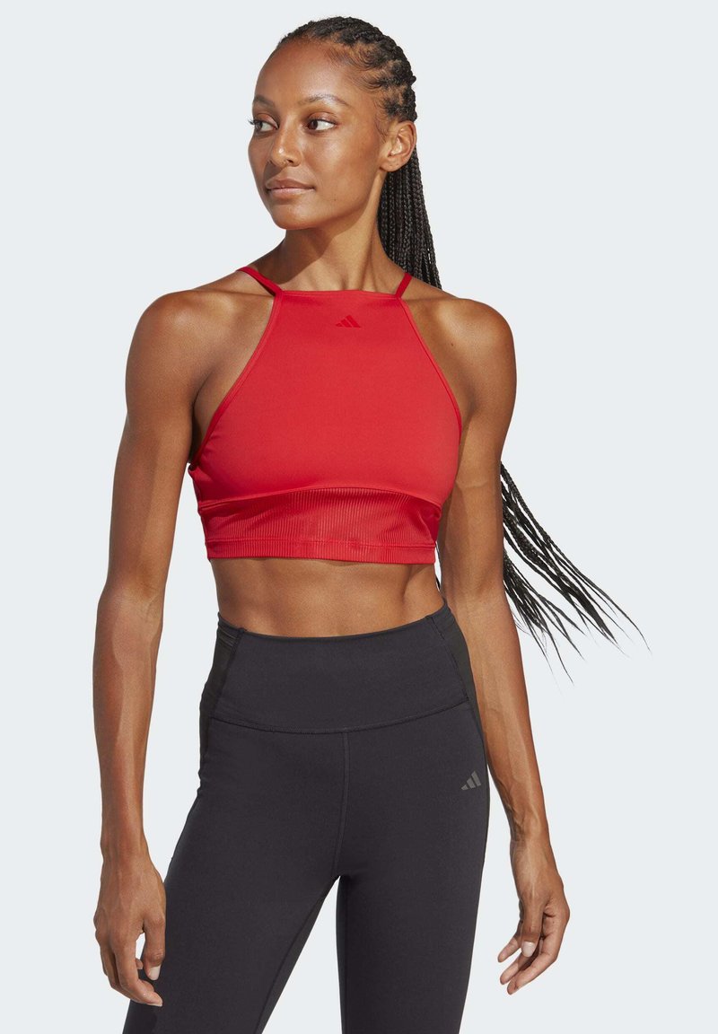 adidas Performance TRAINING DANCE CROP - Top - better scarlet/rot ...