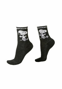 Calzedonia Socks - - 309d - nero glitter snoopy peanuts/mottled black ...