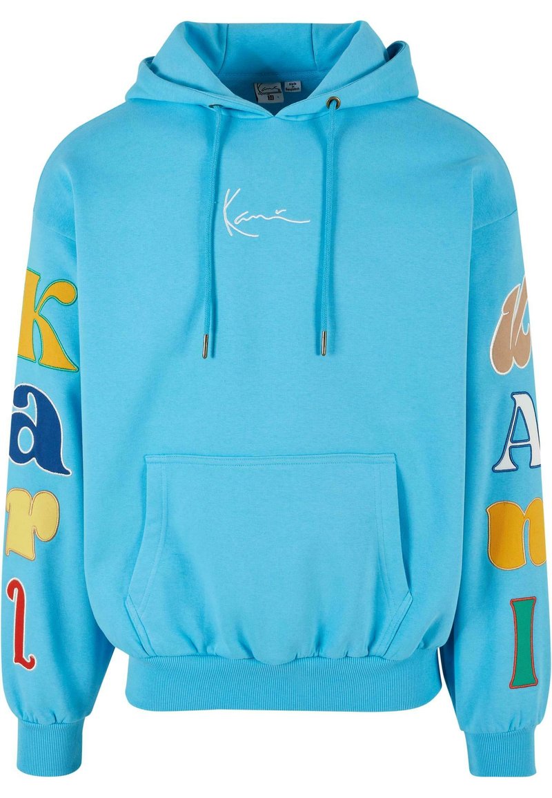 Karl Kani SMALL SIGNATURE LIFE OS PATCH - Kapuzenpullover - cyan blue ...