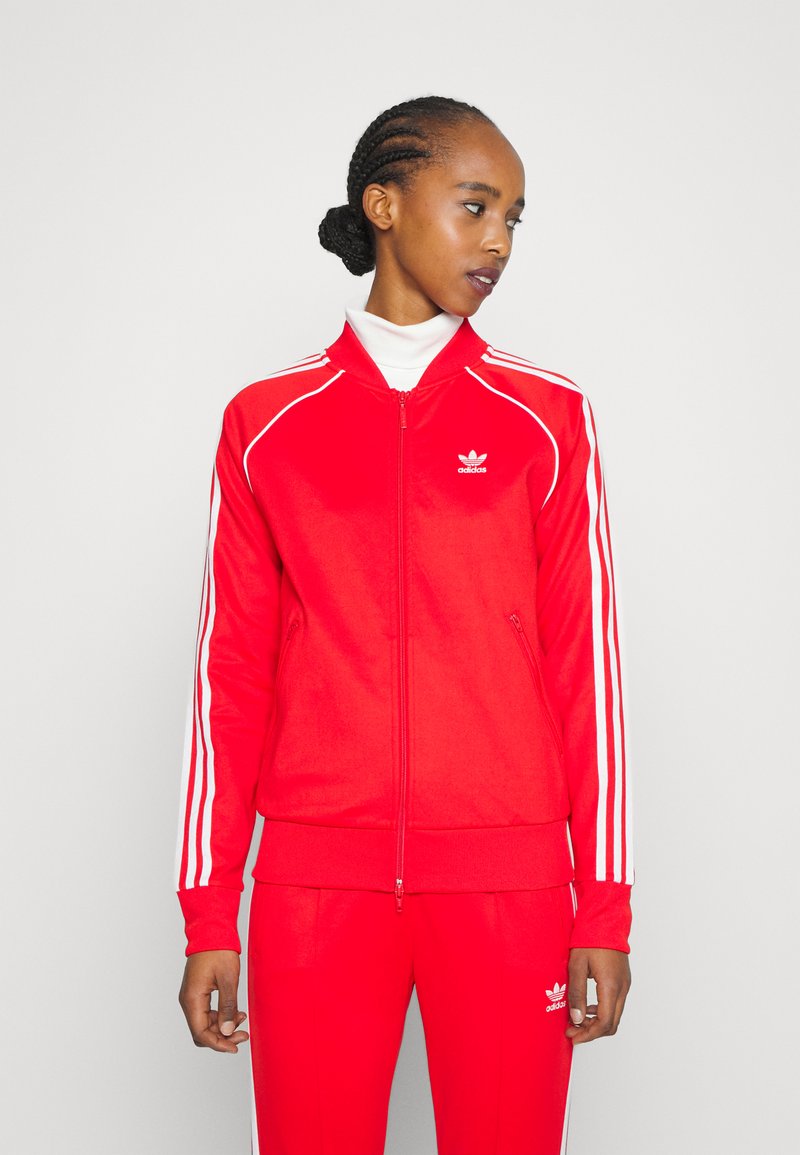 adidas Originals SUPERSTAR TRACKTOP - Bomber Jacket - vivid red/red ...