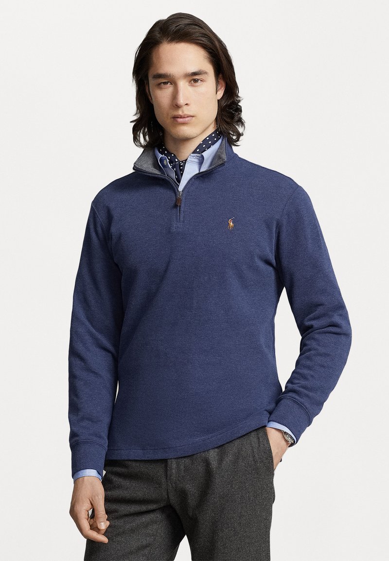 Polo Ralph Lauren LONG SLEEVE HALF ZIP - Svetr - spring navy/modrá ...