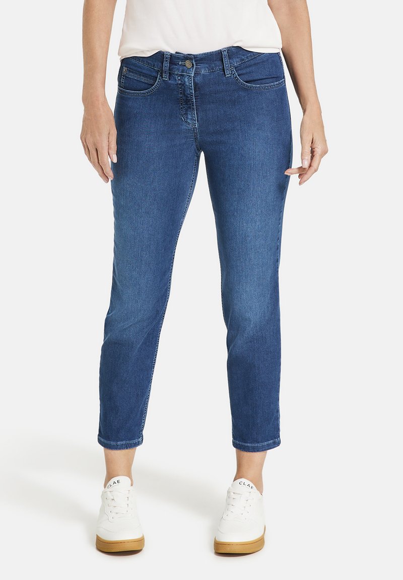 Gerry Weber Slim fit jeans - blue denim mit use/blauw denim/bluedenim ...