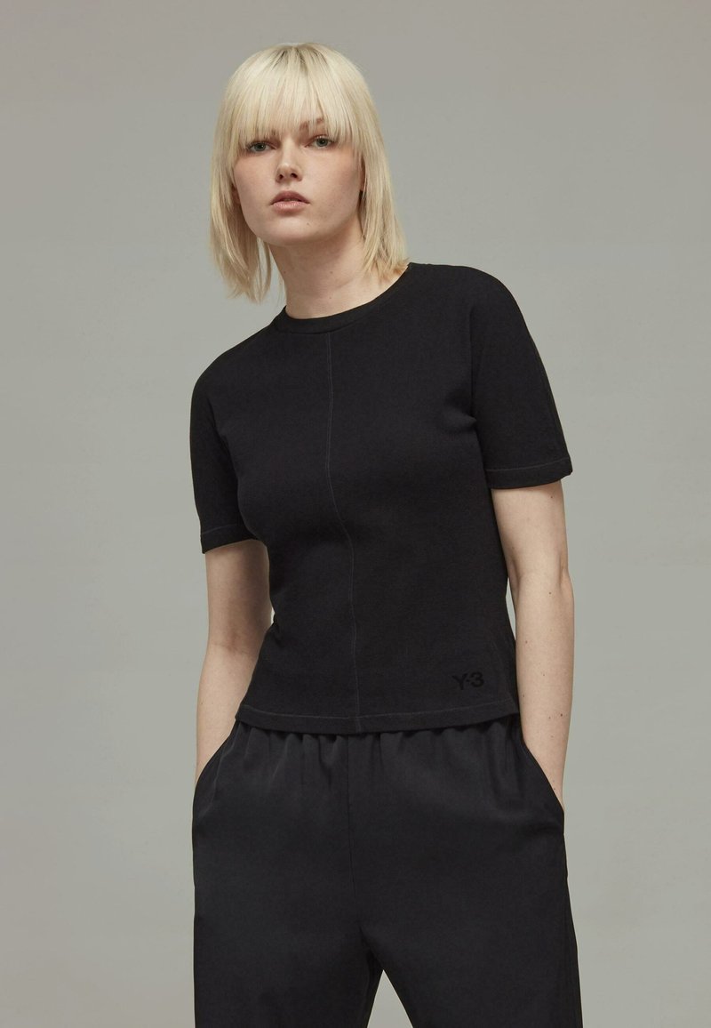 Y-3 SHORT SLEEVE - Basic T-shirt - black - Zalando.co.uk