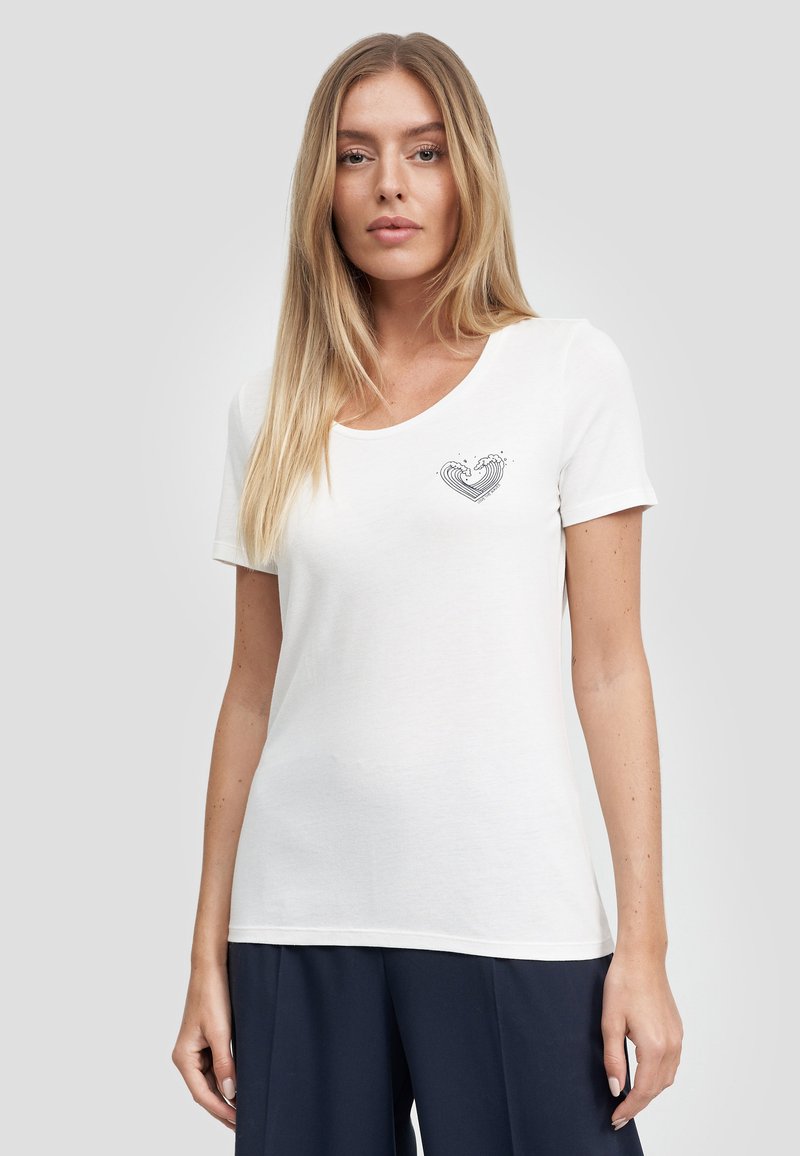 Re.draft WAVES - T-Shirt print - wool white/offwhite - Zalando.de