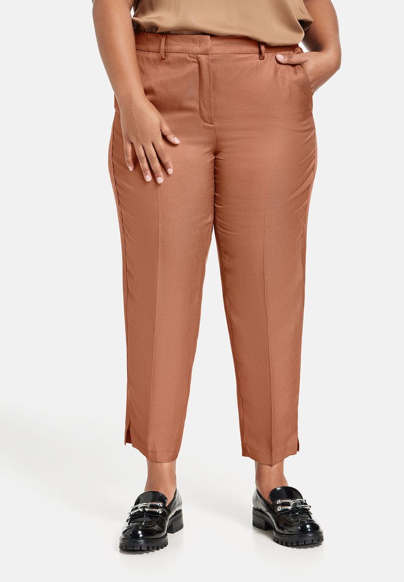 Samoon GRETA - Trousers - rustic oak/brown - Zalando