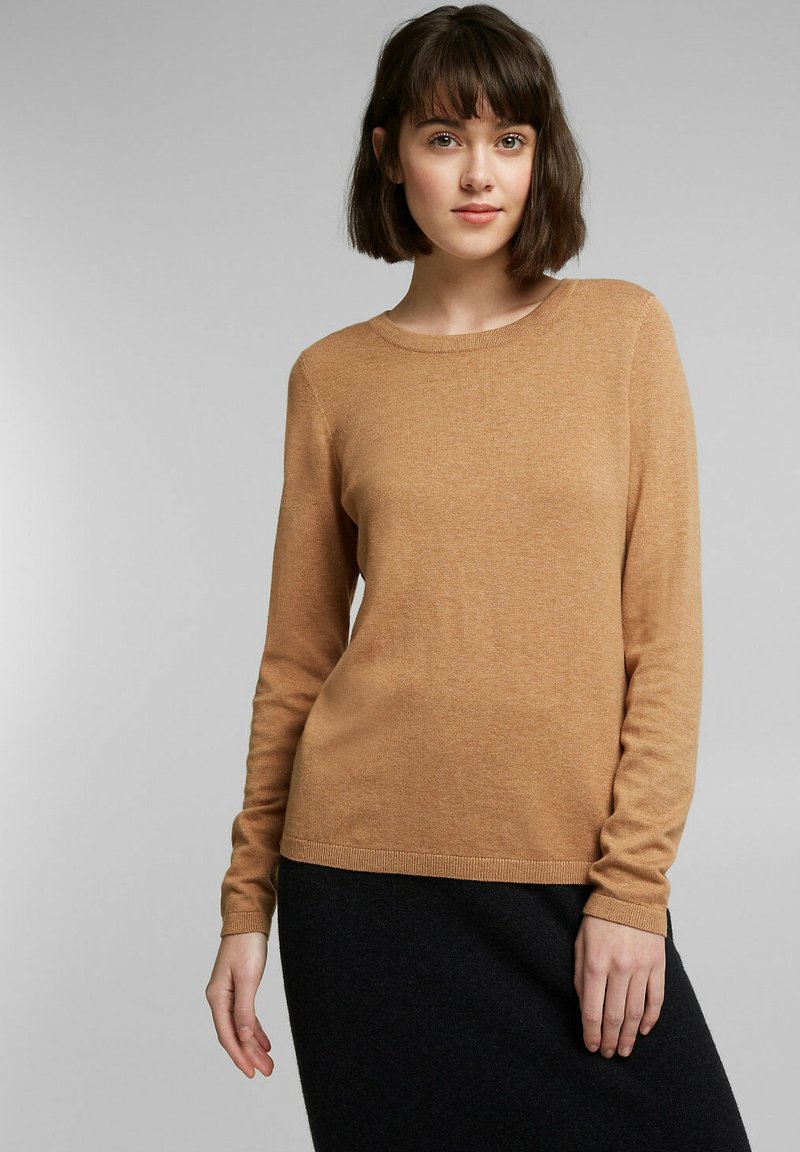 edc by Esprit COO SWEATER - Strickpullover - caramel/cognac - Zalando.de