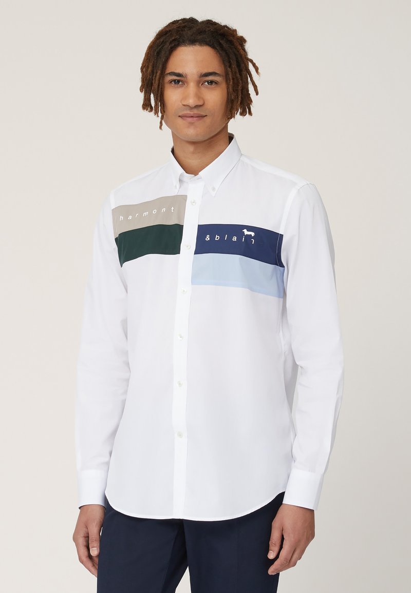 Harmont & Blaine CON BANDE E LOGO - Camicia - bianco - Zalando.it