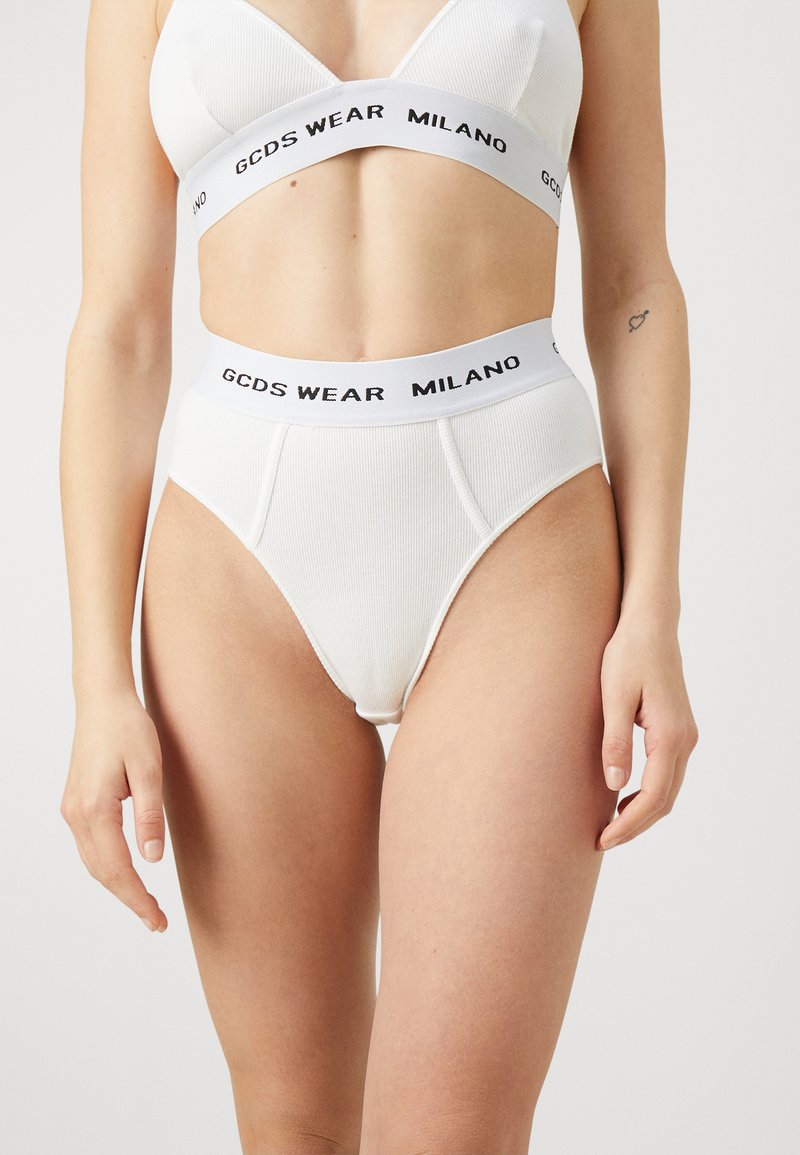 GCDS BASIC BOYFRIEND BRIEFS - Slip - bianco ottico/grigio - Zalando.it