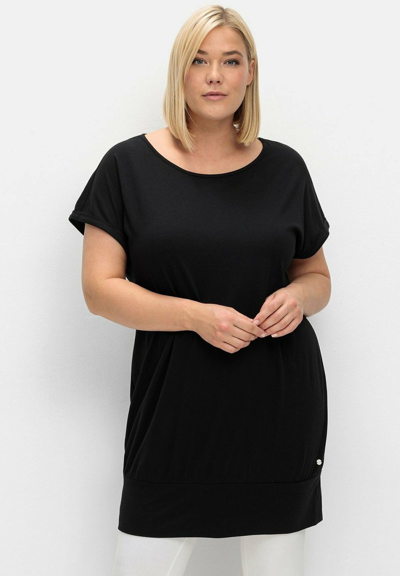 Sheego T-Shirt basic - schwarz - Zalando.de