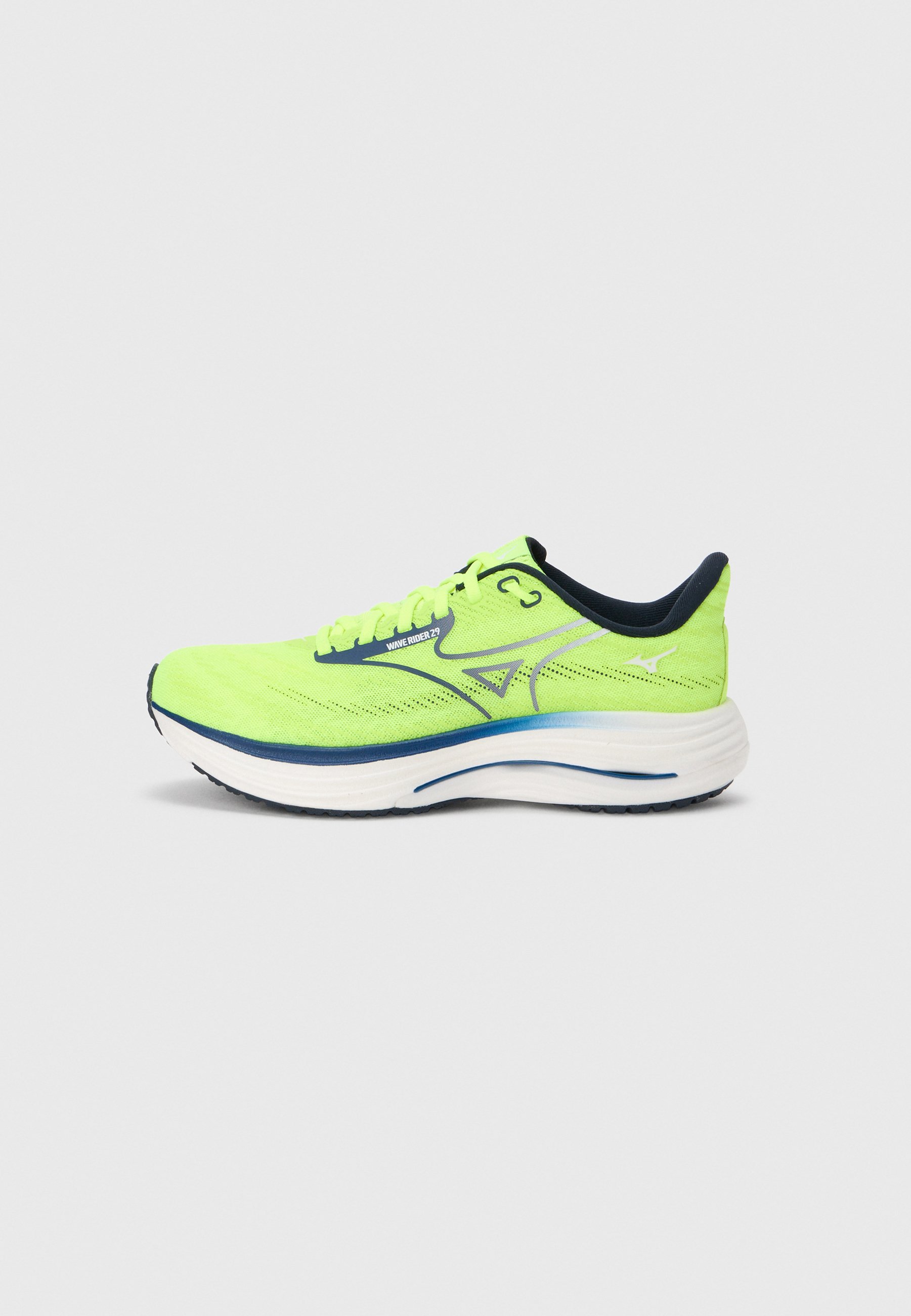 Mizuno WAVE RIDER 29 - Laufschuh Straße - lightning yellow/estate blue ...