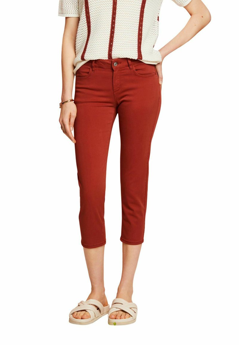 Esprit CAPRI - Denim shorts - terracotta new/red - Zalando.co.uk