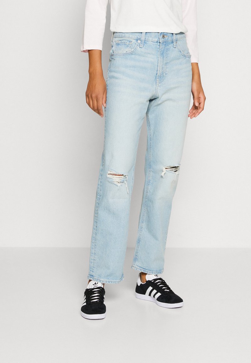 GAP STRAIGHT LYNN - Blugi loose fit - light destroy/denim albastru deschis - Zalando.ro