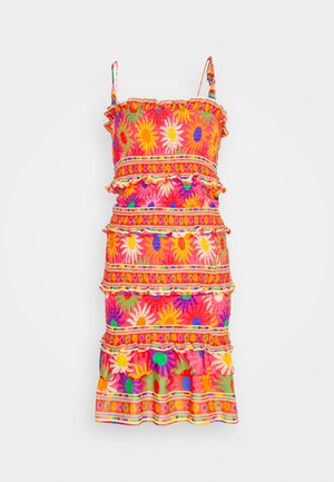 Farm Rio PINEAPPLE LOVE CUTWORK DRESS - Robe de jour - multi-coloured ...