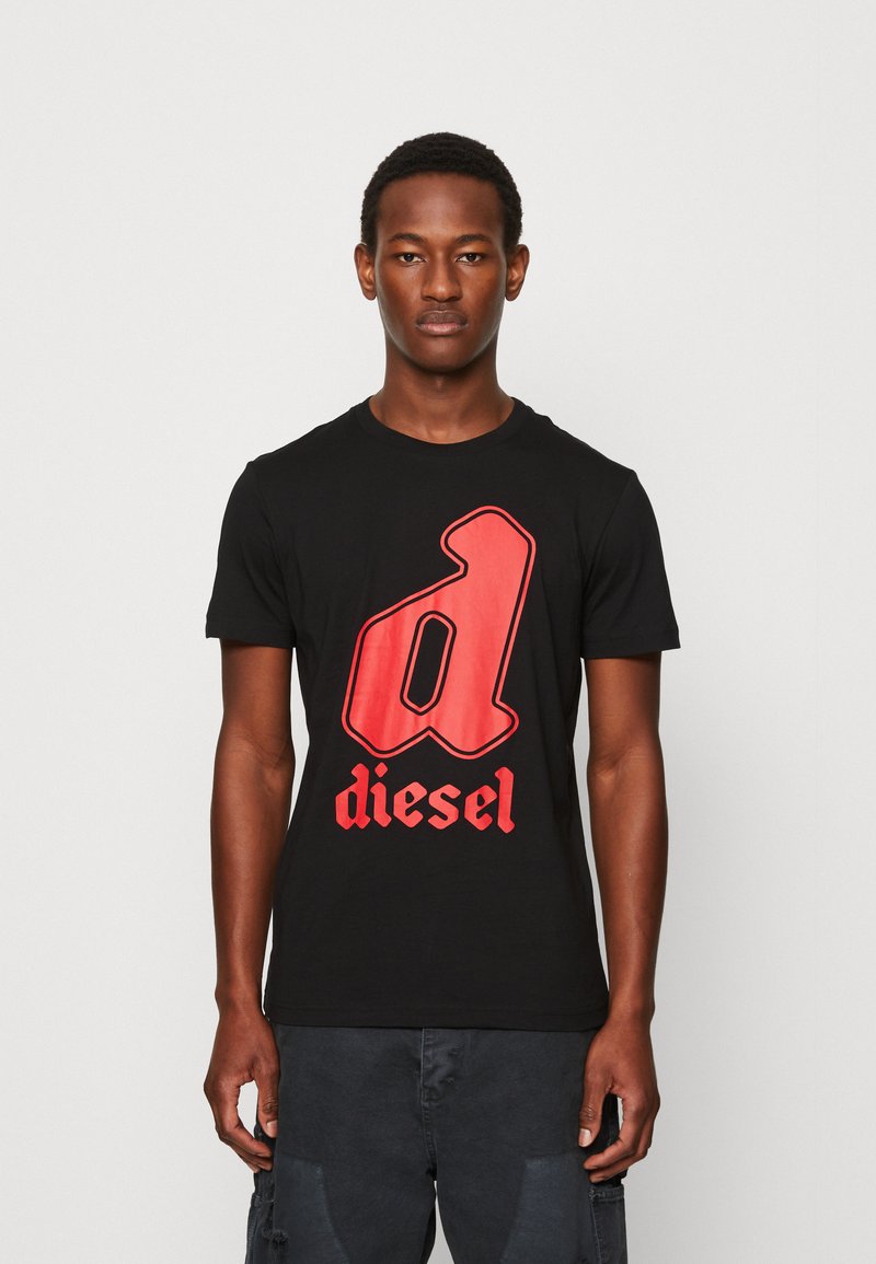 Diesel DIEGOR UNISEX - T-shirt imprimé - black/noir - ZALANDO.FR