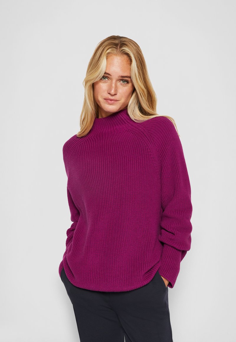 Marc O'Polo LONGSLEEVE STAND UP COLLAR - Jumper - juicy berry/berry ...