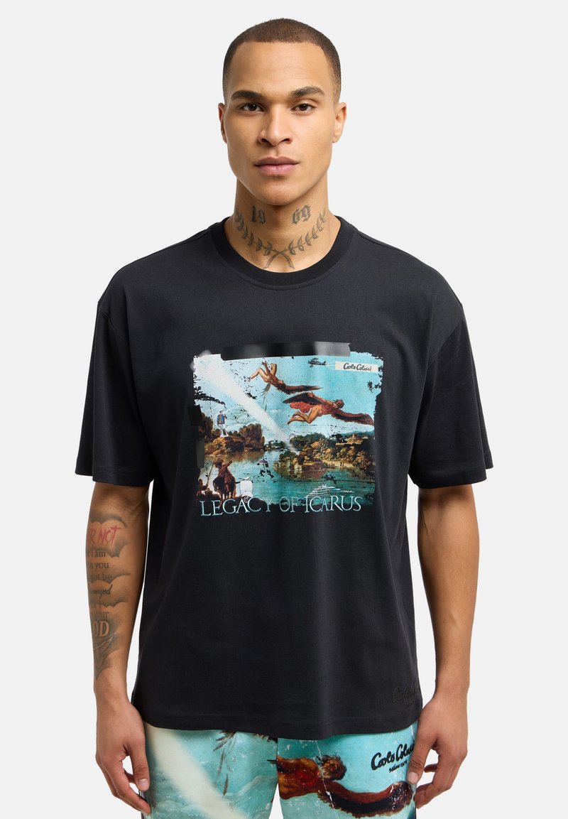 Carlo Colucci T-shirt imprimé - black/noir - ZALANDO.FR