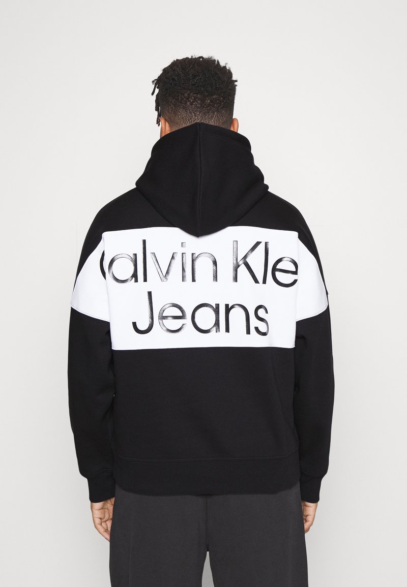 Calvin Klein Jeans Plus Plus Bold Logo Colorblock Hoodie Sweatshirt