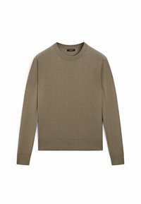 Massimo Dutti Strickpullover - mottled brown/braun meliert - Zalando.de