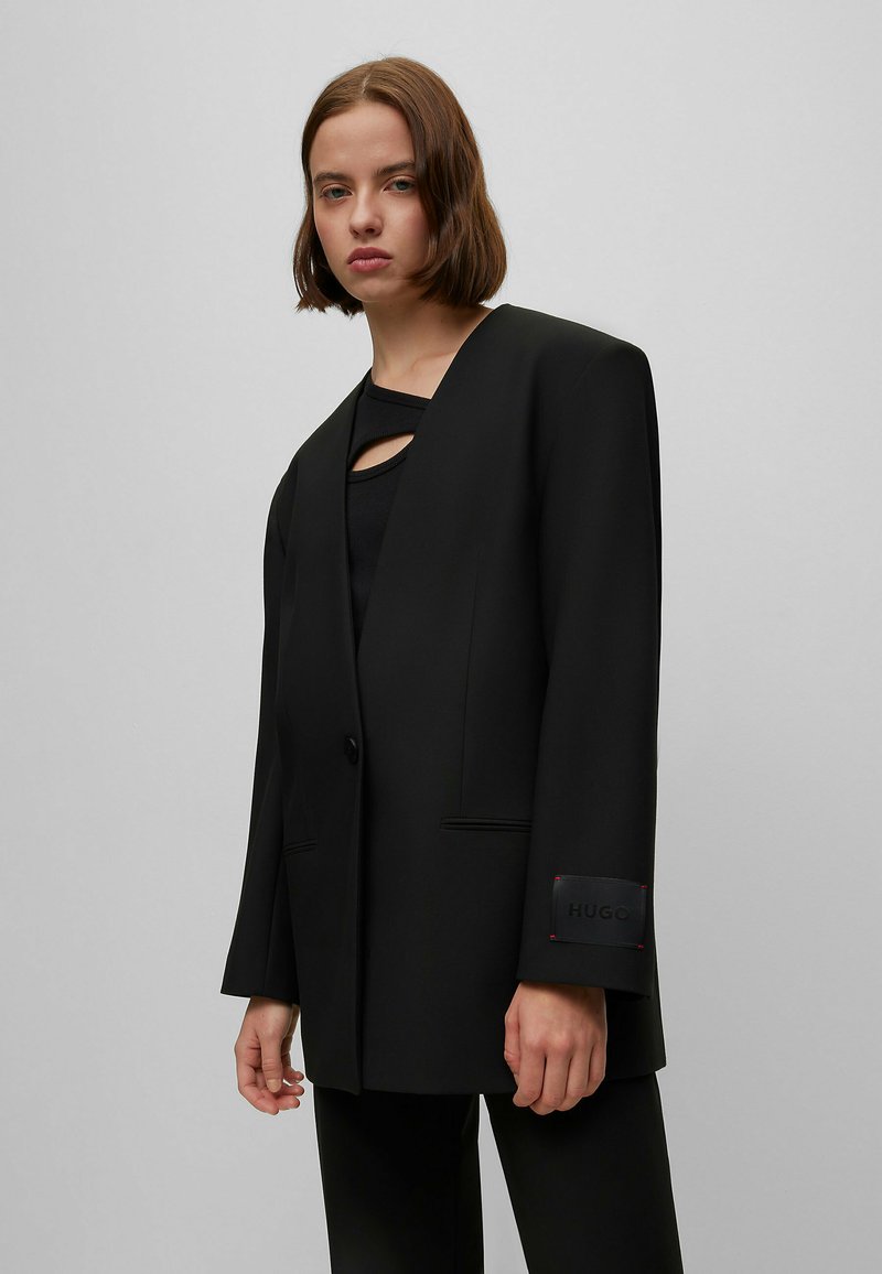 HUGO ALEMA - Manteau court - black one/noir - ZALANDO.FR