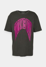 Weekday GRAPHIC TEE - T-shirt med print - off black/svartmelerad ...