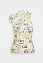 Versace Jeans Couture LOGO COUTURE - Topper - white/gold-coloured/hvit ...