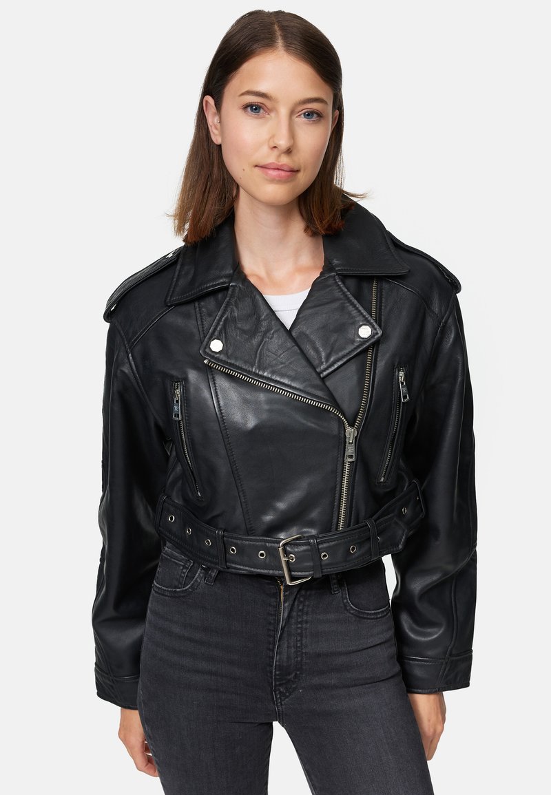 Trueprodigy ROSA - Leather jacket - schwarz/black - Zalando.ie