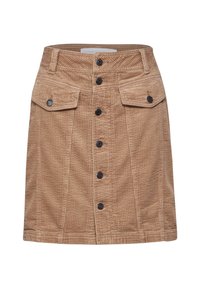 Street One Studio MIT KNOPFEISTE - A-linjainen hame - beige/ruskea ...