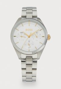 BOSS SAGE SPORT - Watch - silver-coloured/white/silver-coloured ...