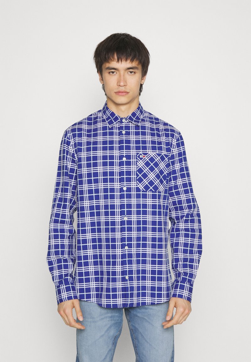Tommy Jeans SMALL CHECK SHIRT - Shirt - navy/blue - Zalando