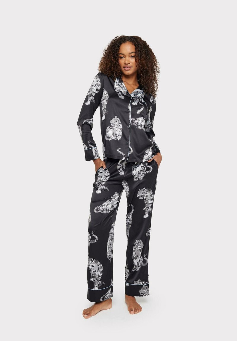 Chelsea Peers LOTUS TIGER PRINT SET - Pyjamas - black/svart - Zalando.se