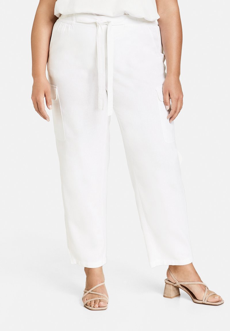 Samoon MIX MIA - Bojówki - white/biały - Zalando.pl