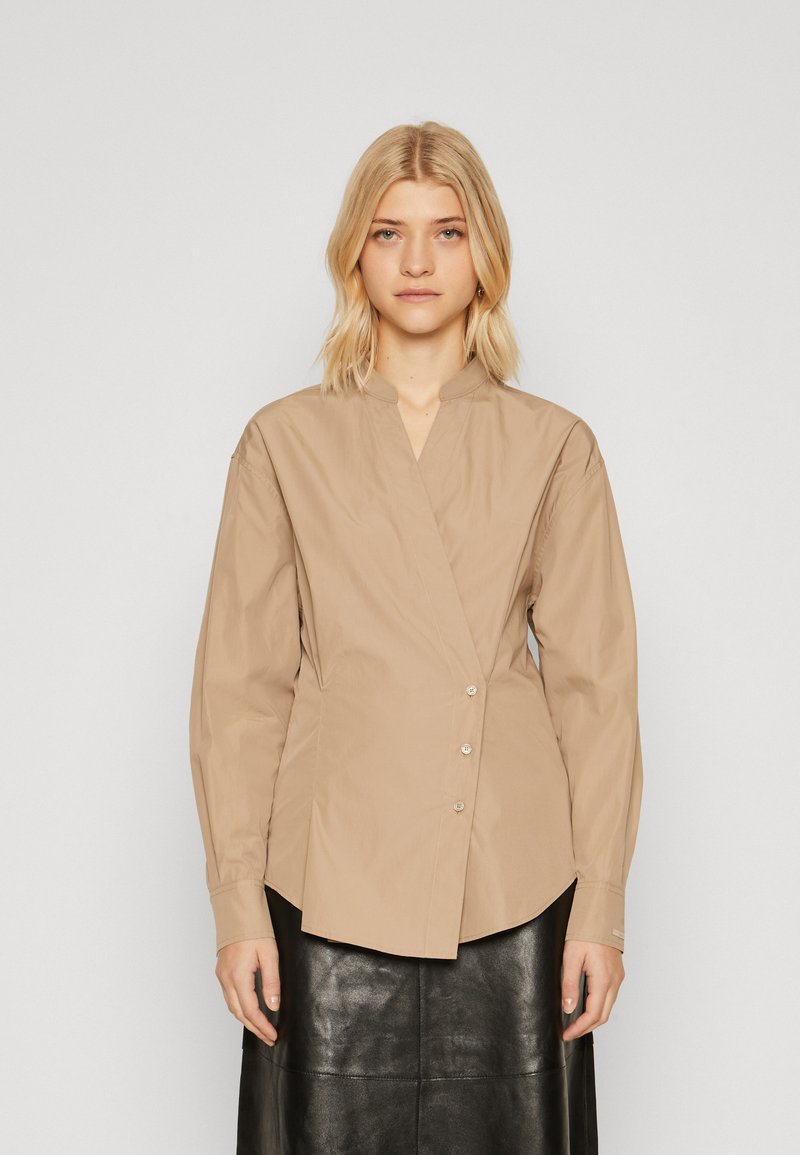 Calvin Klein WRAP SHIRT - Camicetta - dune/beige - Zalando.it