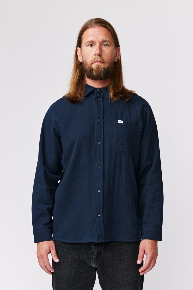 Makia HUSK - Shirt - carbon blue/blue - Zalando.ie