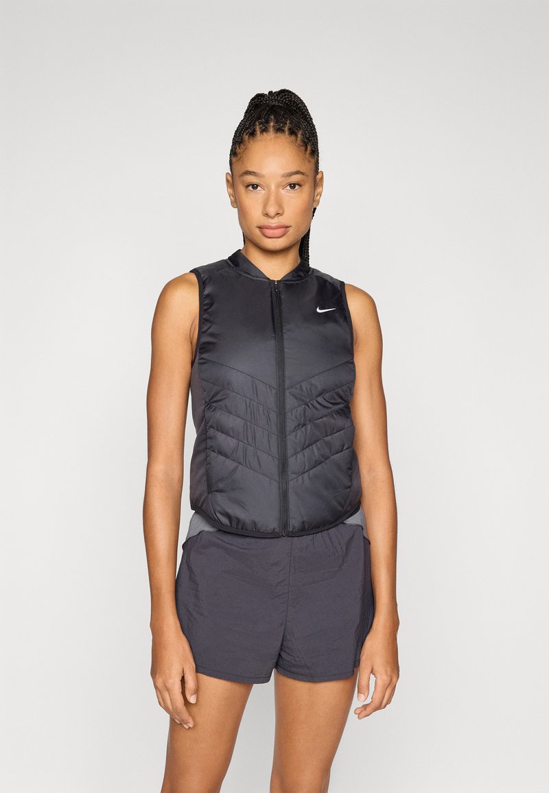 Nike Performance TEMPO VEST - Weste - black/reflective silver-coloured ...