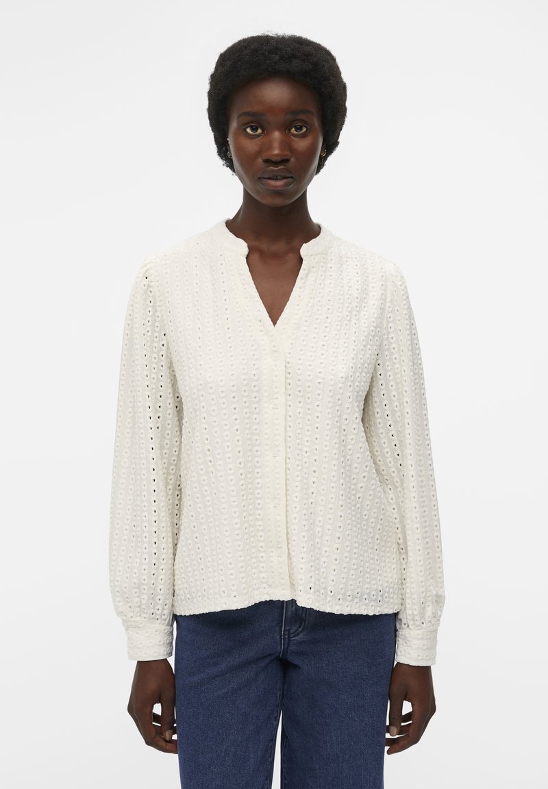 Object FEODORA MARIKA NEW - Bluse - cloud dancer/offwhite - Zalando.de