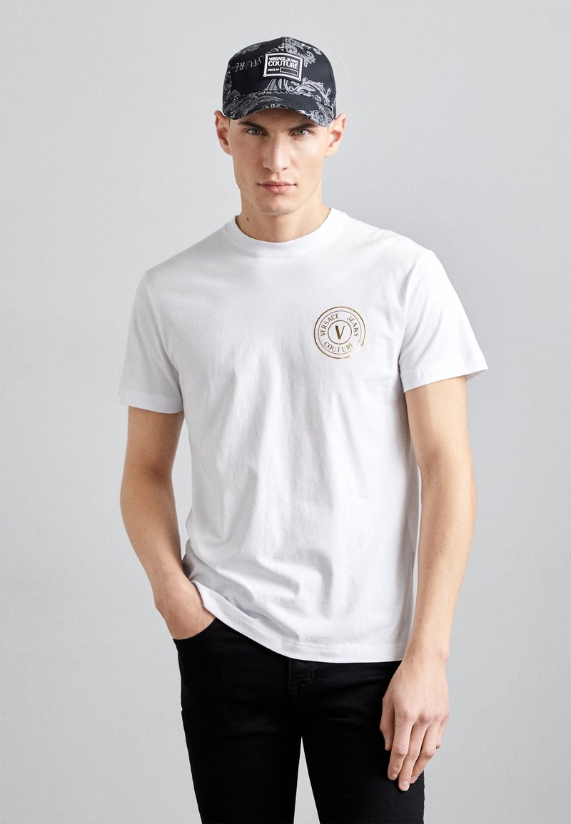 Versace Jeans Couture Basic T-shirt - white/gold/white - Zalando.de