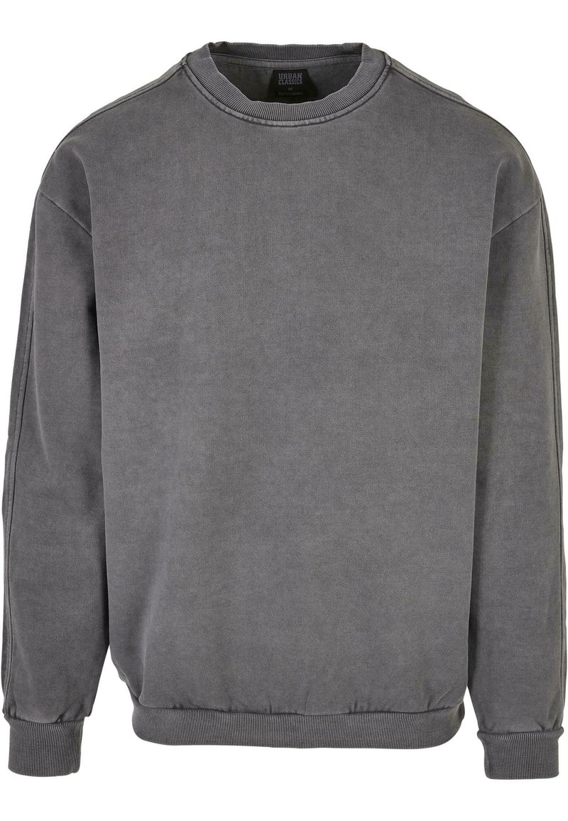 Urban Classics HEAVY TERRY GARMENT DYE CREW - Sweatshirt - darkshadow ...