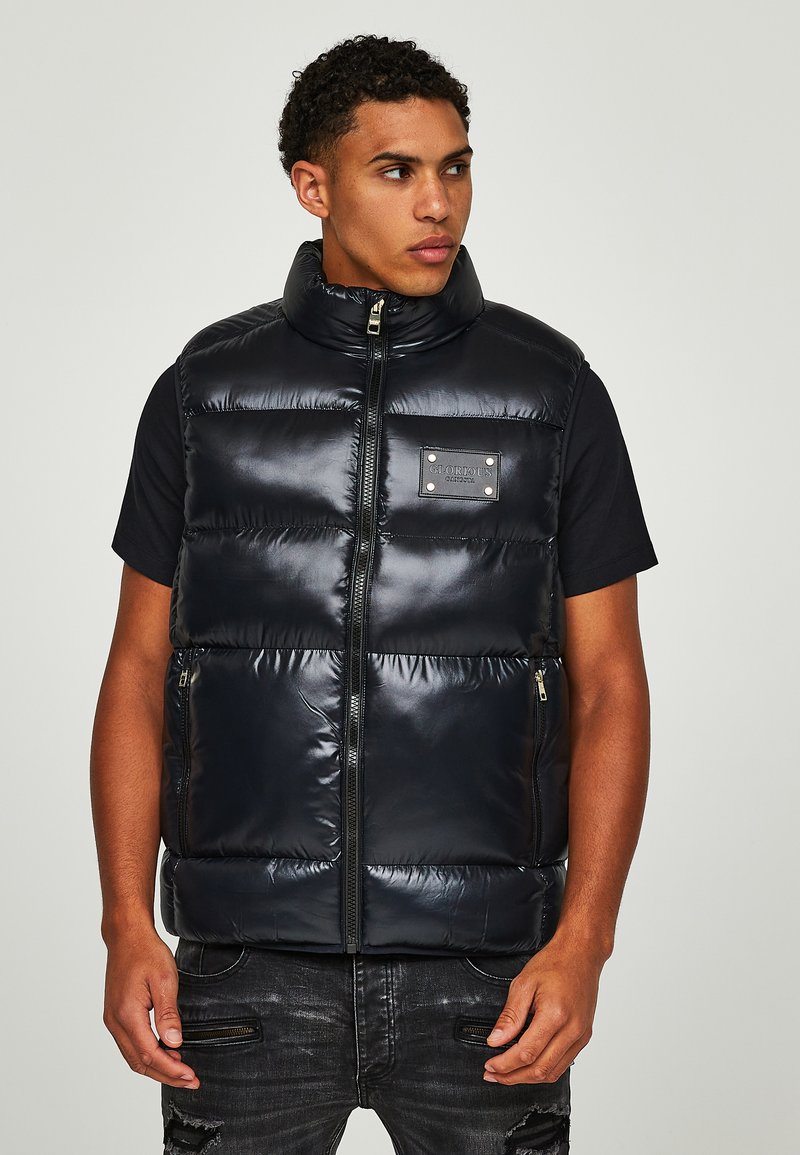 Glorious Gangsta VIPERONO PUFFER GILET - Waistcoat - jet black/black ...